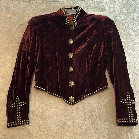 Double D Ranch | Jackets & Coats | Double D Ranch Crushed Velvet Cross ...